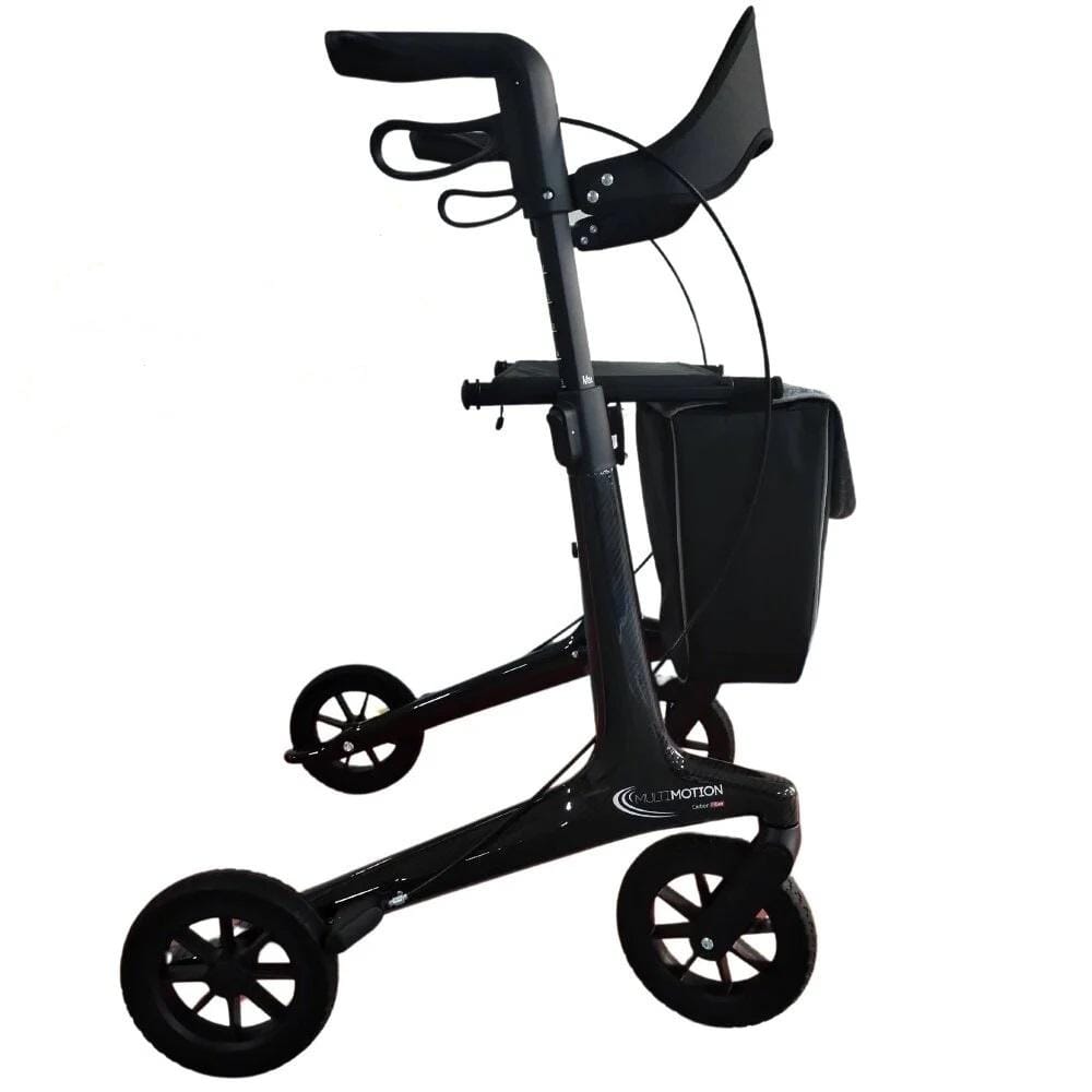 Carbon Rollator Multimotion met Softwielen - Rivacare.nl